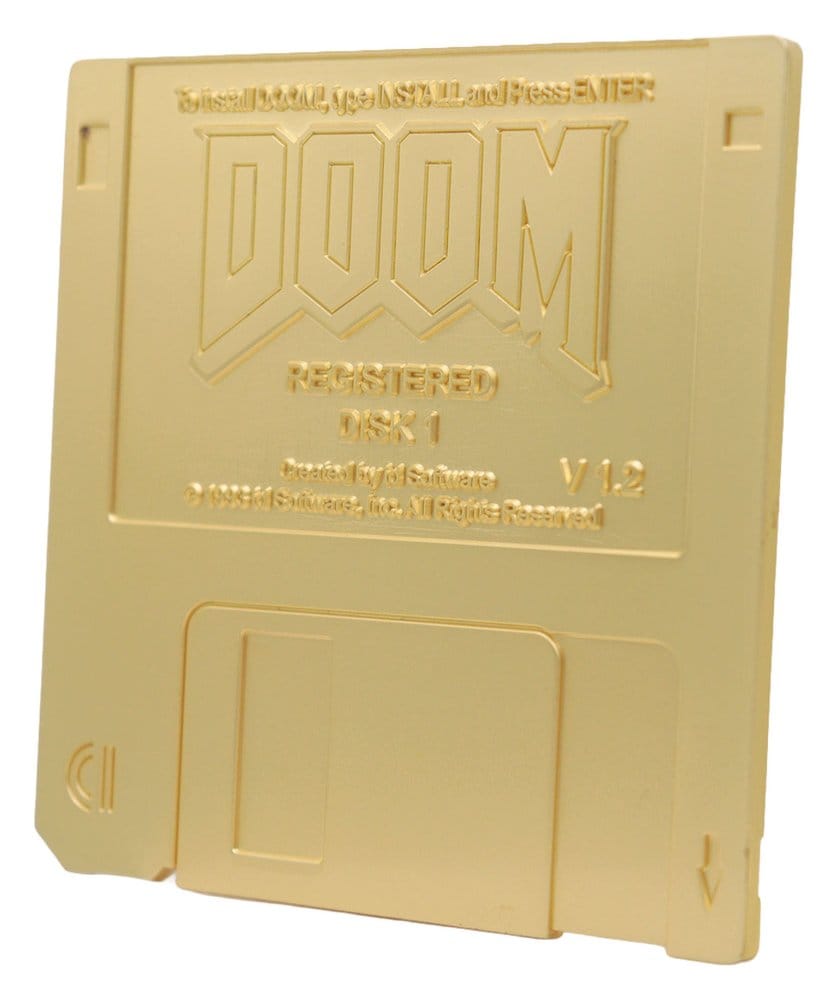 Doom Replik Floppy Disk Gold Plated Limited Edition - Geek Empire