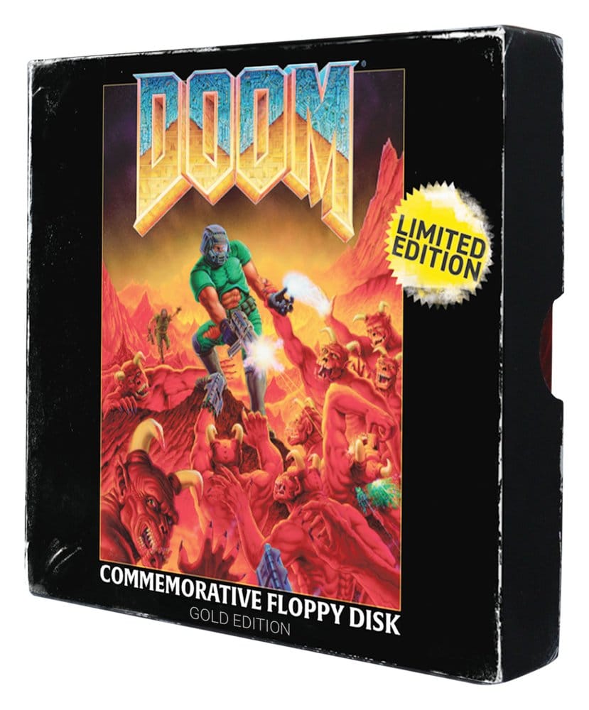 Doom Replik Floppy Disk Gold Plated Limited Edition - Geek Empire